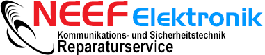 NEEF Elektronik mit Lautsprecher-Logo